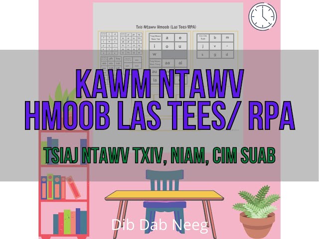 Kawm Ntawv Hmoob Las Tees | Learn Hmong RPA | Learn Hmong language ...