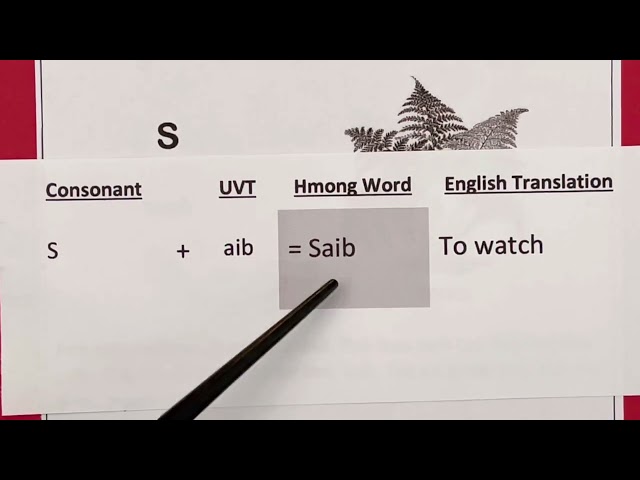 Reading with Hmong Consonants – S – HMOOB.TV